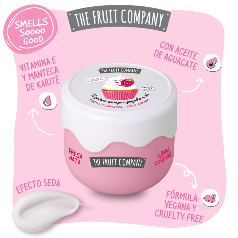Crema corporal fresa nata efecto seda 200ml the fruit company-TFC ...